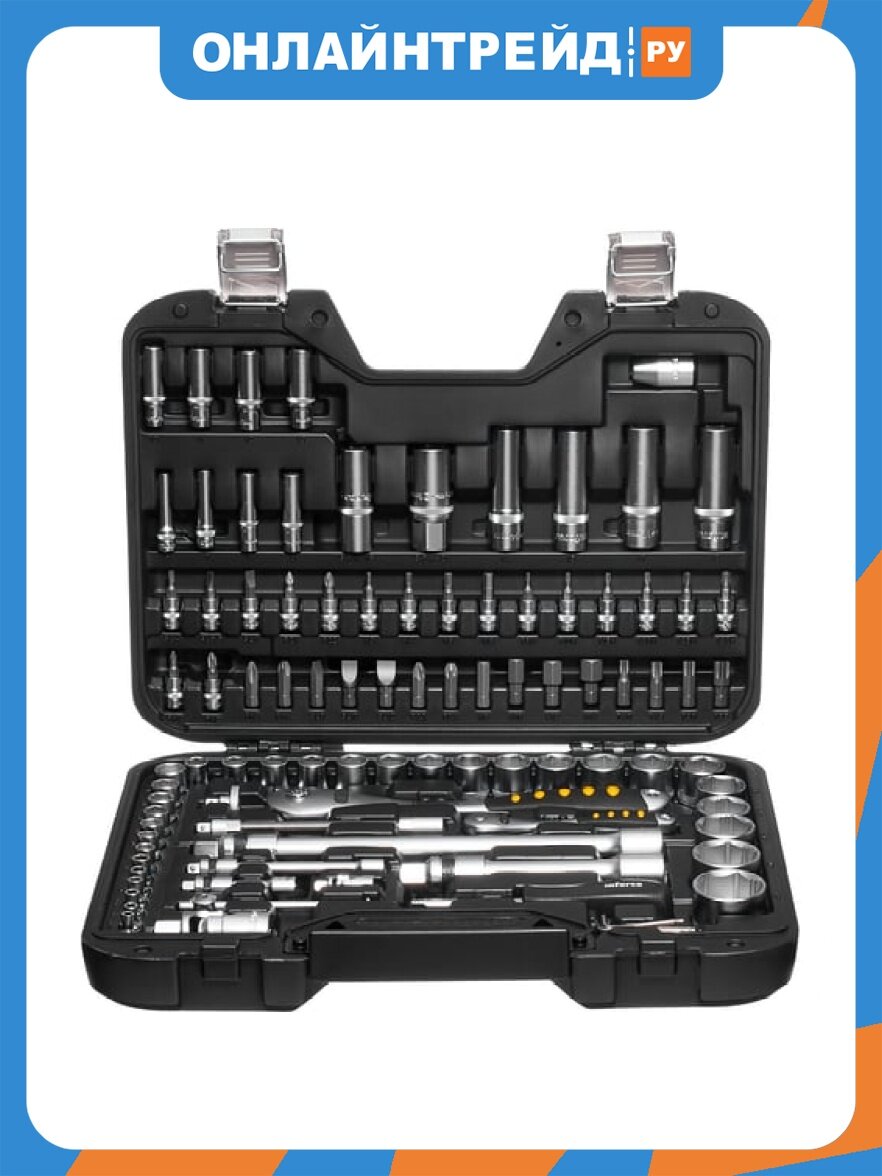 Набор инструментов Inforce 06-07-10, 94 предмета 1/2", 1/4", Сталь Cr-V