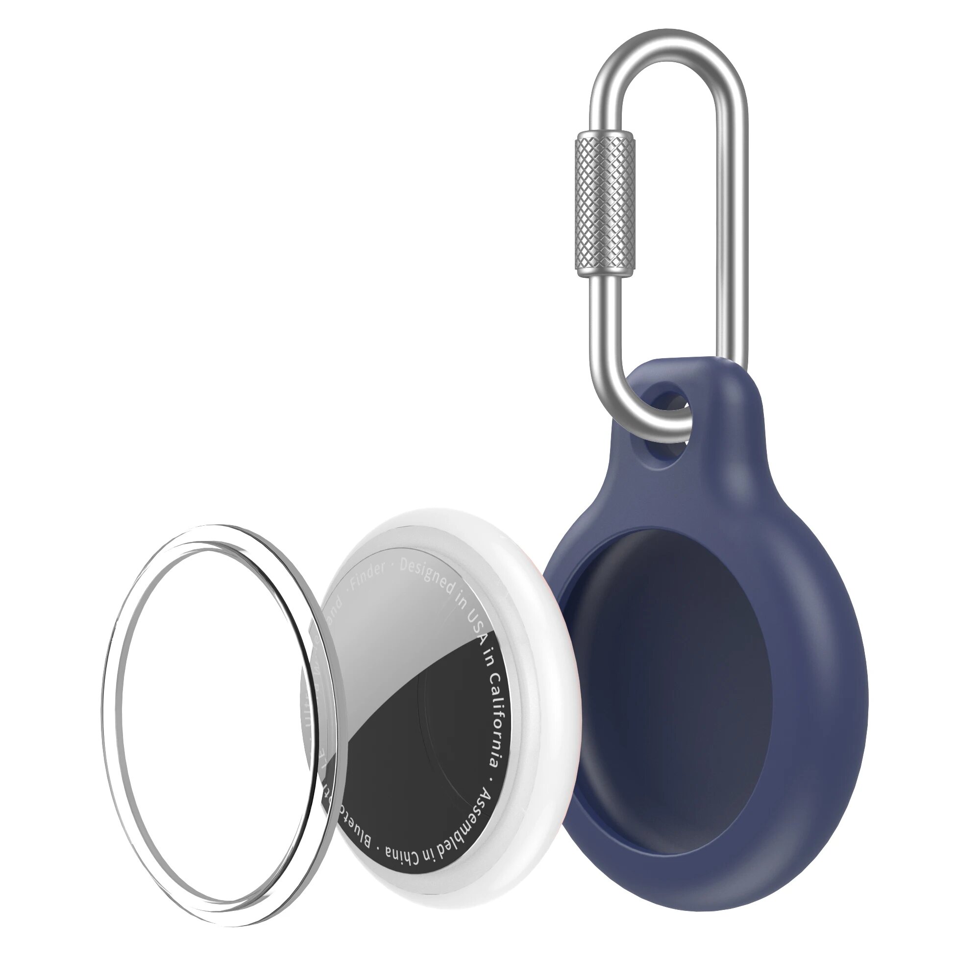 Чехол IEOVIEE для Apple AirTag с карабином Синий, Blue