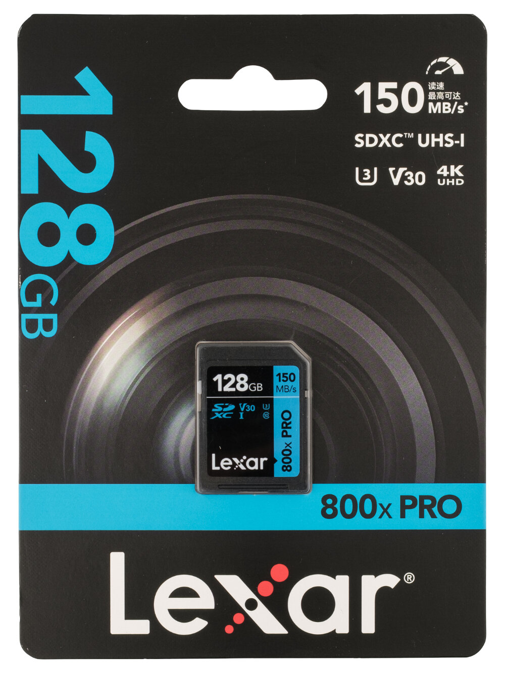 Карта памяти 128GB Lexar 800x PRO SDXC UHS-I V30, 150/45 Mb/s