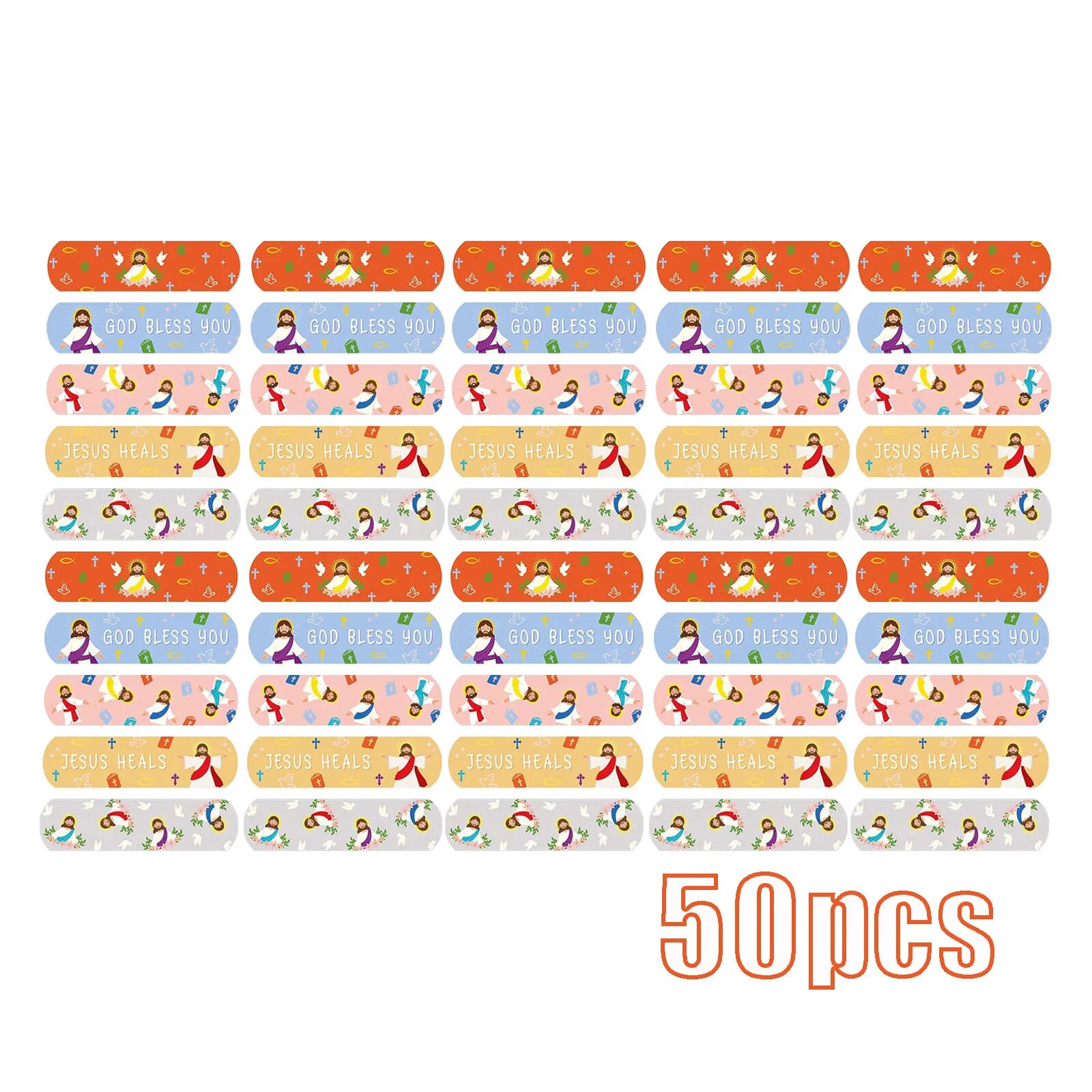 Пластыри SMILE PLUS С Изображением Иисуса Водонепроницаемые 20/50 шт. 50pcs