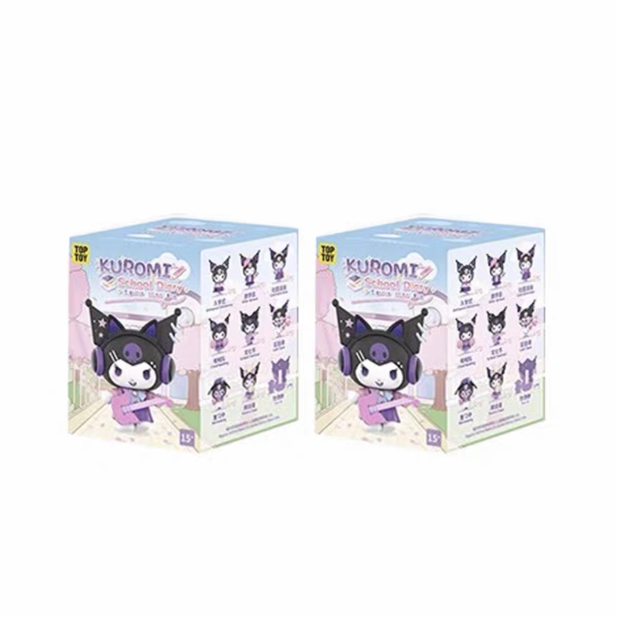 TOPTOY Kuromi School Diary Blind Box Набор из 2 уникальных фигур, нераспечатанный, коллекция школьной жизни для девочек