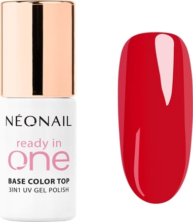 Лак для ногтей NeoNail Ready In One 3in1 UV Gel Polish, оттенок 11 One Classic Red, 7.2 мл
