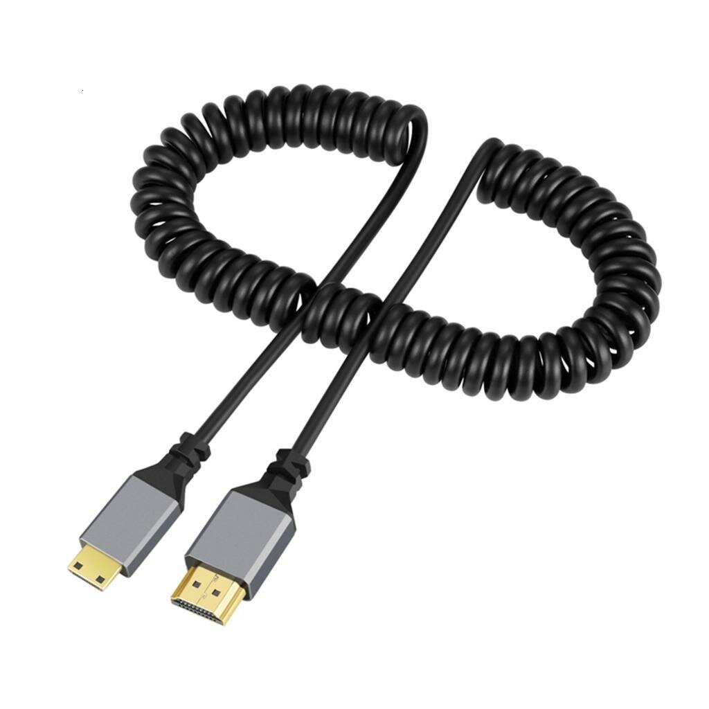 Кабель-адаптер 2.0, спиральный удлинитель, 4K@60Hz, К мини-hdmi