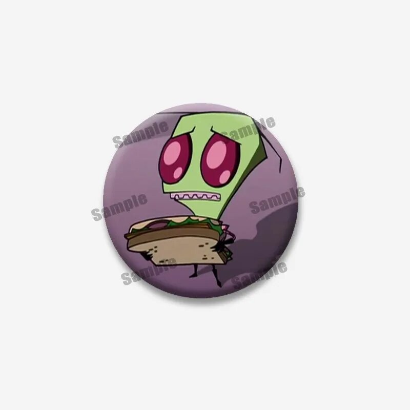 Брошь Invader Zim Gir, цвет 44mm, Type 04