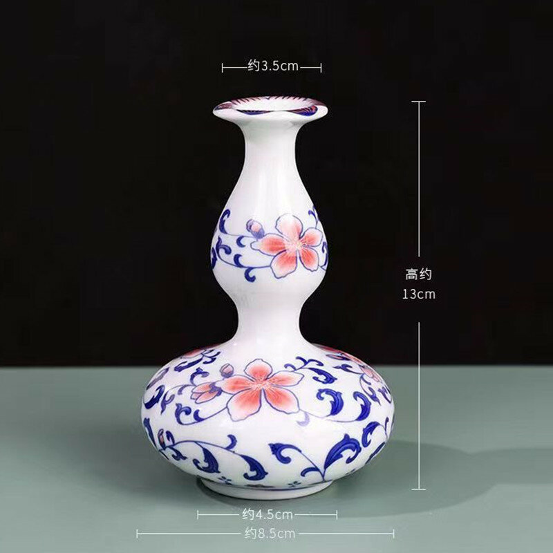 Античная Зеленая Глазурь Ваза Украшения Античный и античный Qianlong Год Цветочный Сосуд Эмаль Цвет Античная Стойка A15