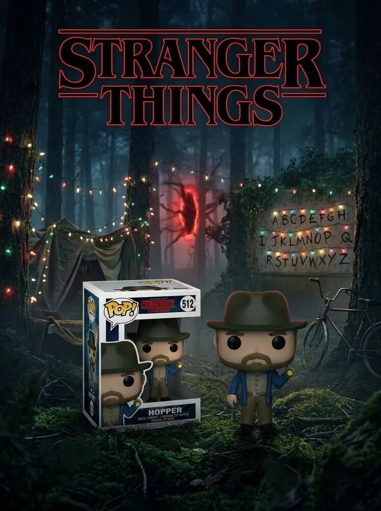 Модель статуэтки Stranger Things Season, коричневый, черный, темно-синий, ПВХ