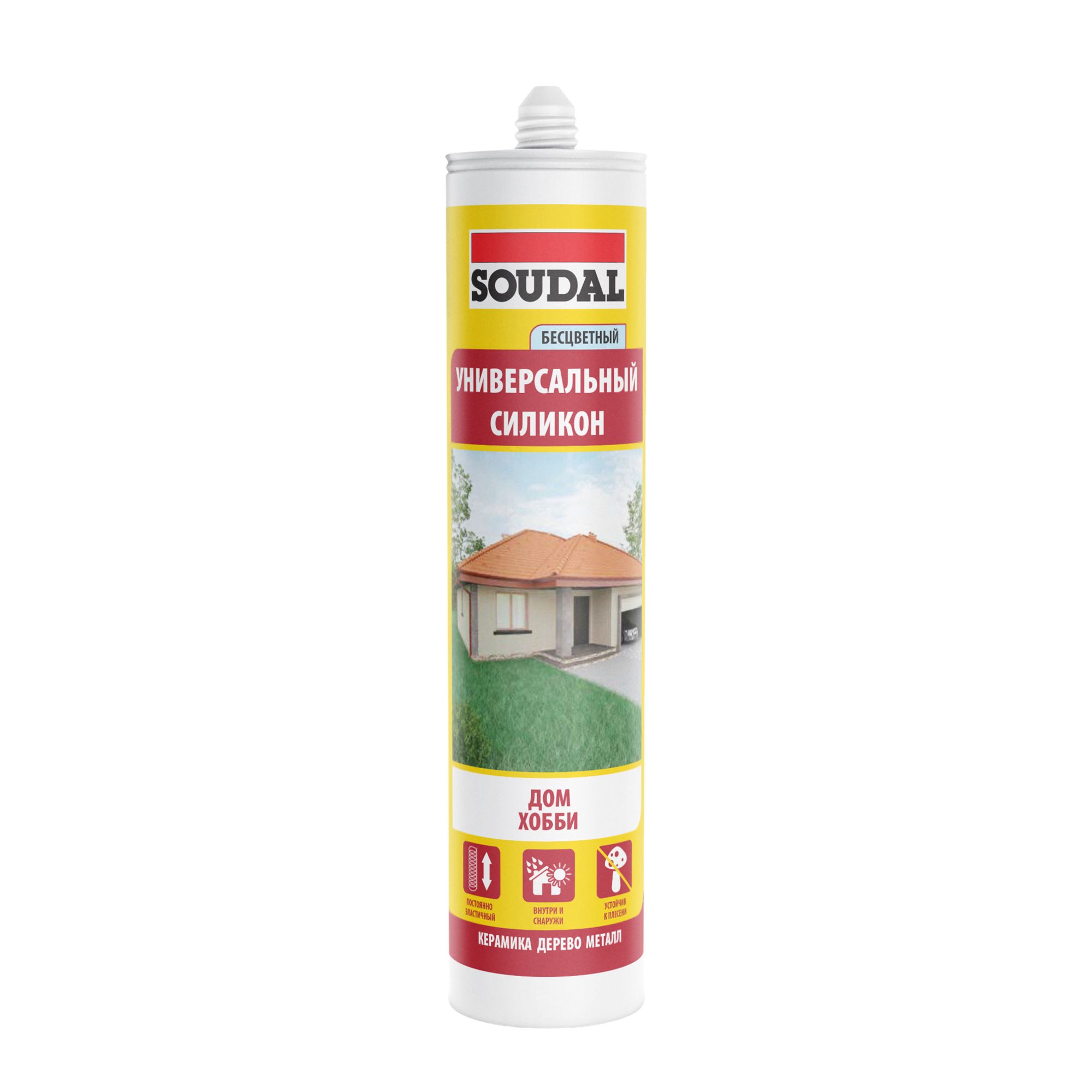 Универсальный силикон Soudal 280мл бесцветный