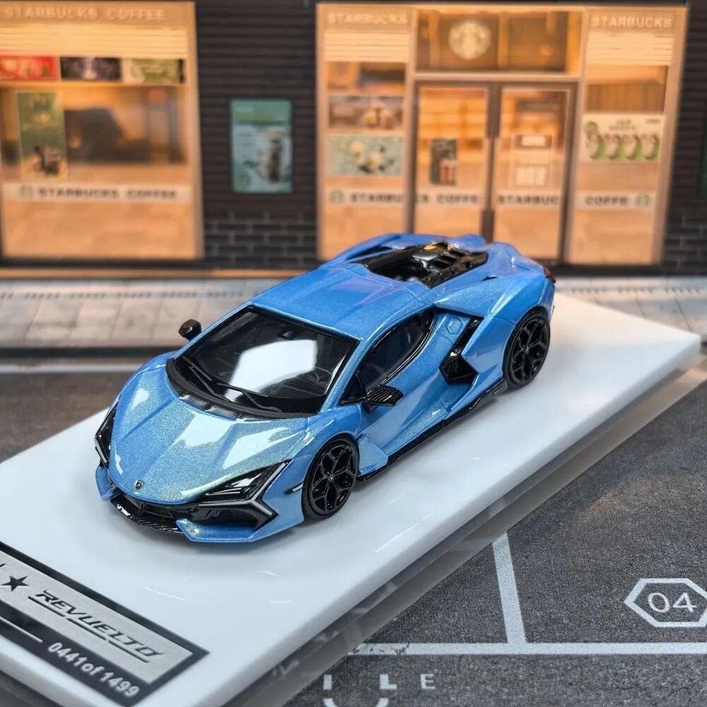 Машинка Zincit 1/64 Lamborghini Revuelto V12 Racing Sports Model Diecast Metal Car Collection Gifts
