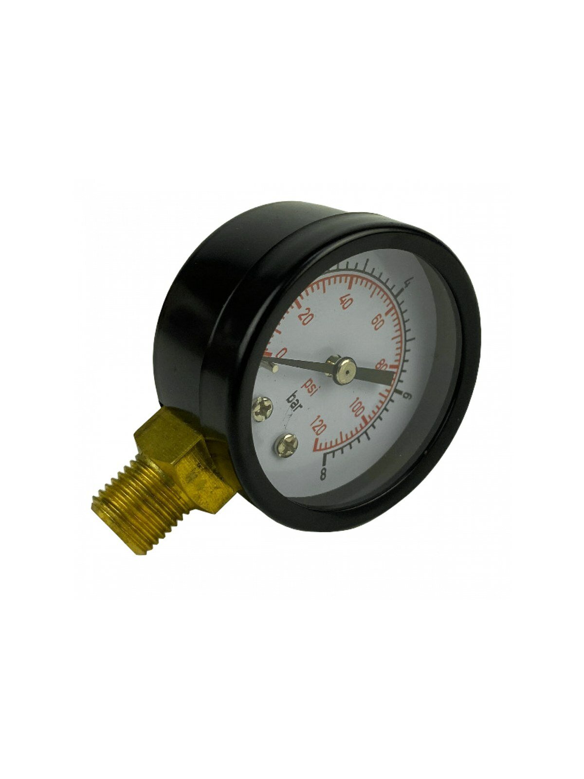 Манометр BRAIT G1/4"R (радиальный) сталь, диаметр 50мм, 8бар