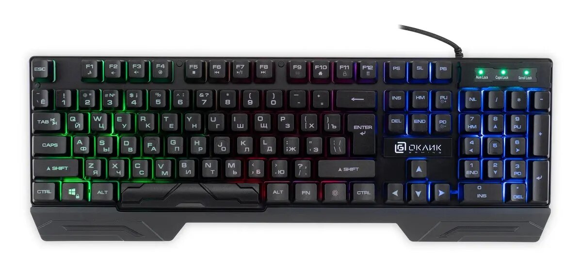 Клавиатура Oklick 709G, проводная, USB, мембранная, черный