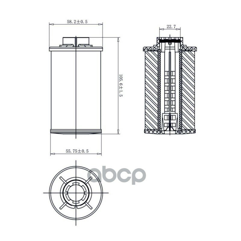Фильтр АКПП для а/м VAG Tiguan (07-)/(11-)/(17-) [DSG6/DQ250] LUZAR арт. LTF18403