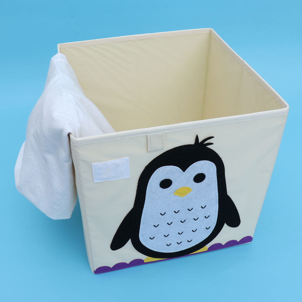 Складная Коробка Для Хранения Игрушек С Картинками 33x33x33см Милые Пингвины На Водонепроницаемом Основании