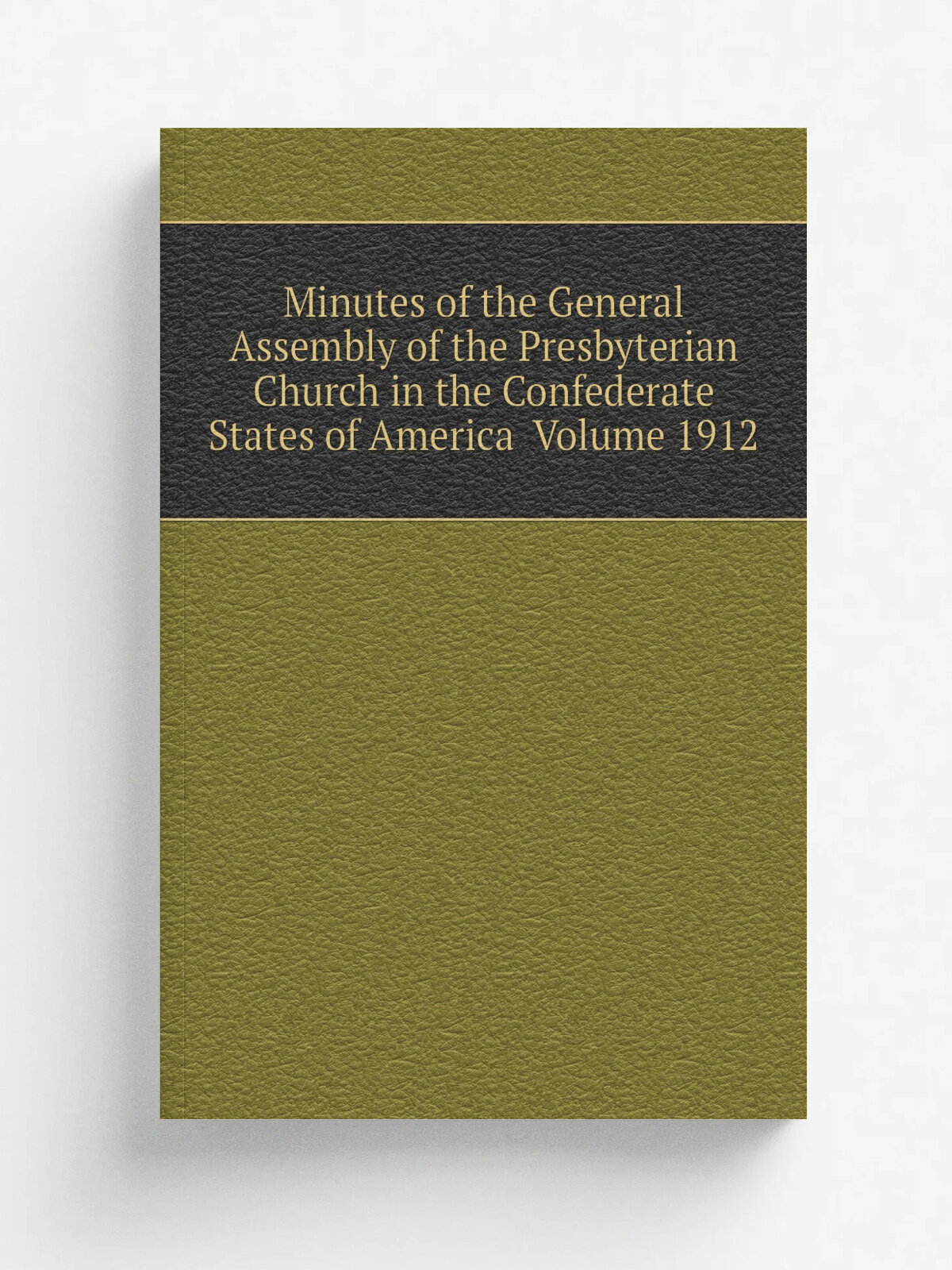 Minutes of the General Assembly of the Presbyterian Church in the Confederate States of America Volume 1912