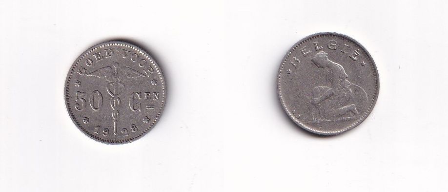 Бельгия 50 центов 1928 год