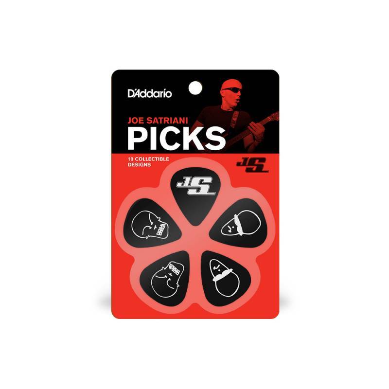 Медиаторы PLANET WAVES 1CBK2-10JS Satriani Signature. В наборе 10 медиаторов Light - 46 мм. — фото 1