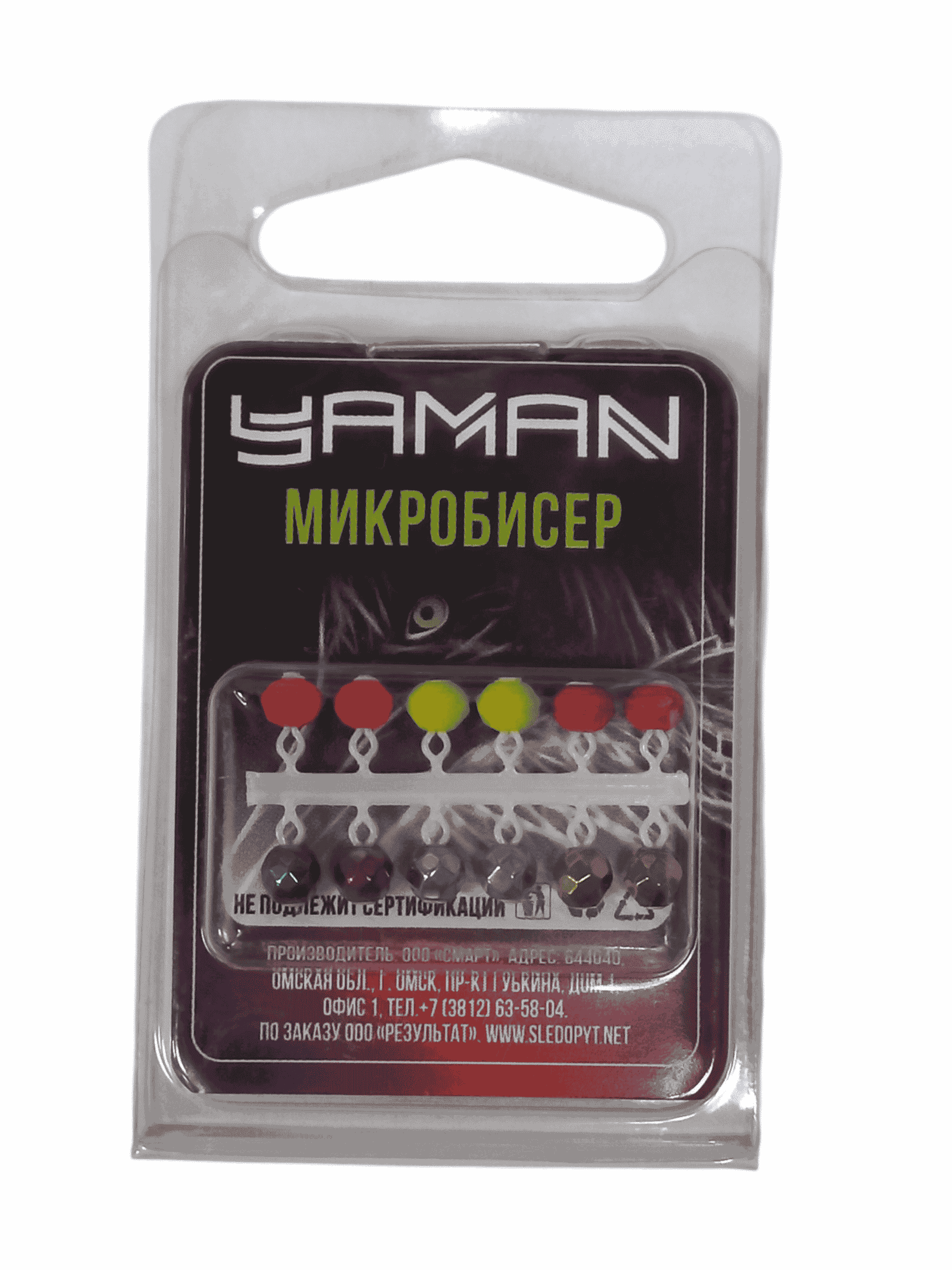 Микробисер "Яман" Кристалл, d-4 мм, цв. mix, подвеска короткая (уп. 12 шт.)