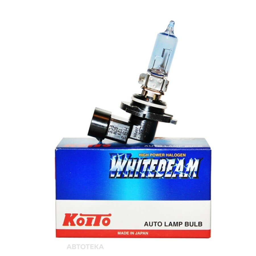 Лампа высокотемпературная Koito Whitebeam 9005 (HB3) 12V 65W (120W) 4200K (уп. 1 шт.) KOITO 0756W