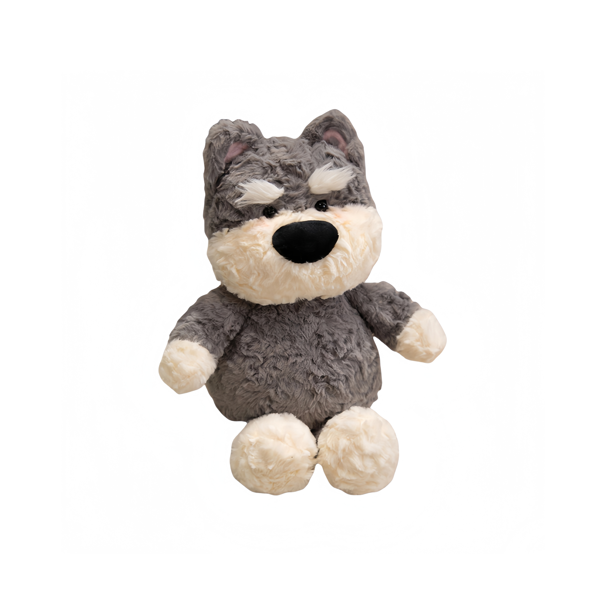 Плюшевая игрушка унисекс LALABABY Бегущий щенок, 45 см, Schnauzer