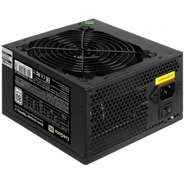 Блок питания Exegate 700W 700PPH (ATX, APFC+Dual Forward, КПД 89% (80 PLUS Bronze), 12cm silent fan, flat cables 24pin, 2x(4+4)pin, 4xPCI-E, 6xSATA, 3