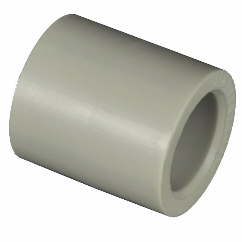 Муфта равнопроходная 20 мм под пайку PP-R FV-PLAST серый