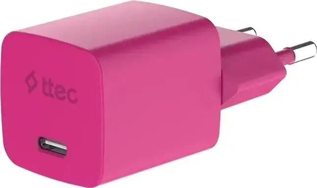 Сетевое зарядное устройство TTEC 2SCG45CNP, USB-C, USB-C, 45Вт, розовый