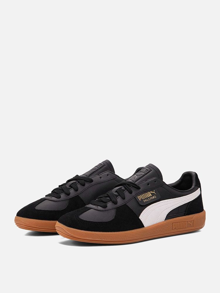 Кроссовки PUMA Palermo Leather, полнота 6 (RU)/ на среднюю стопу, размер 44, серый графит — фото 1