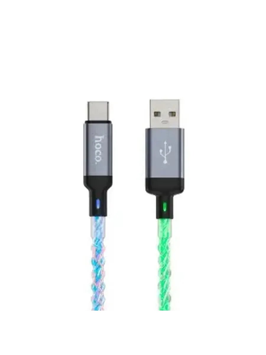 Усиленный кабель USB Type-C 1м, серый