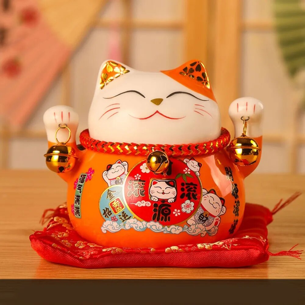 Кот удачи керамический, цвет F