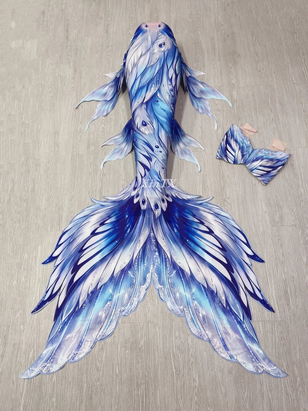 Профессиональный костюм русалки из полиэстера и спандекса, унисекс L, Tail and bra