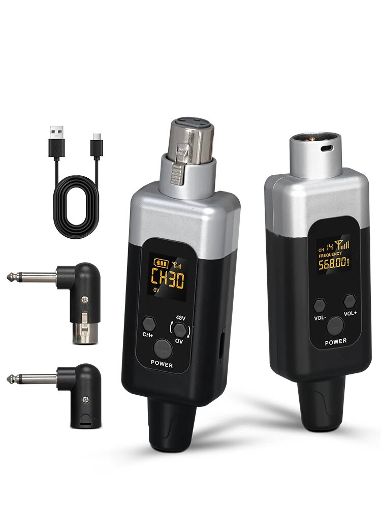 Беспроводная микрофонная система Pinzhishu 48В UHF black