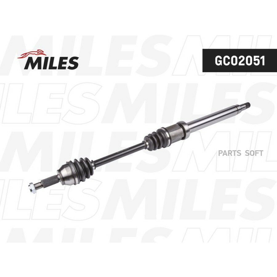 Привод в сборе правый FORD FIESTA/FUSION 1.4TD 01-07 (ABS) (GKN 304538) GC02051 MILES GC02051 MILES GC02051