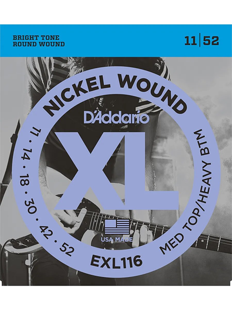 EXL116 XL NICKEL WOUND Струны для электрогитары Meduim Top/H
