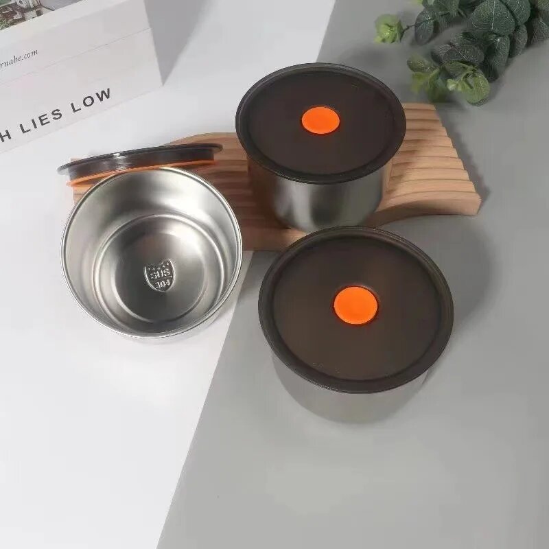 Синий герметичный ланч-бокс из нержавеющей стали black-1pc