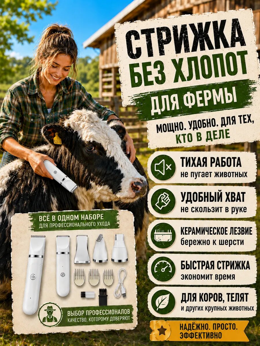 Мощная машинка для стрижки овец и баранов
