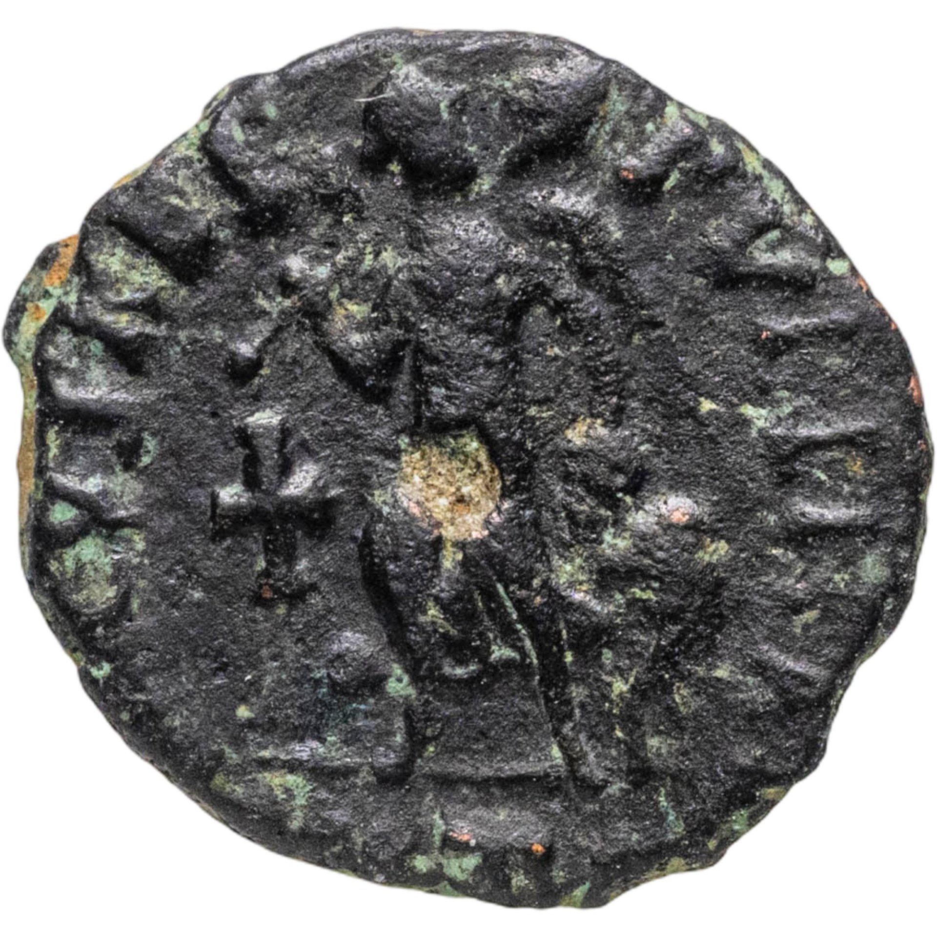 Римская империя, император Аркадий, 395-408 гг , АЕ4, Бронза, в сохранности F-VF