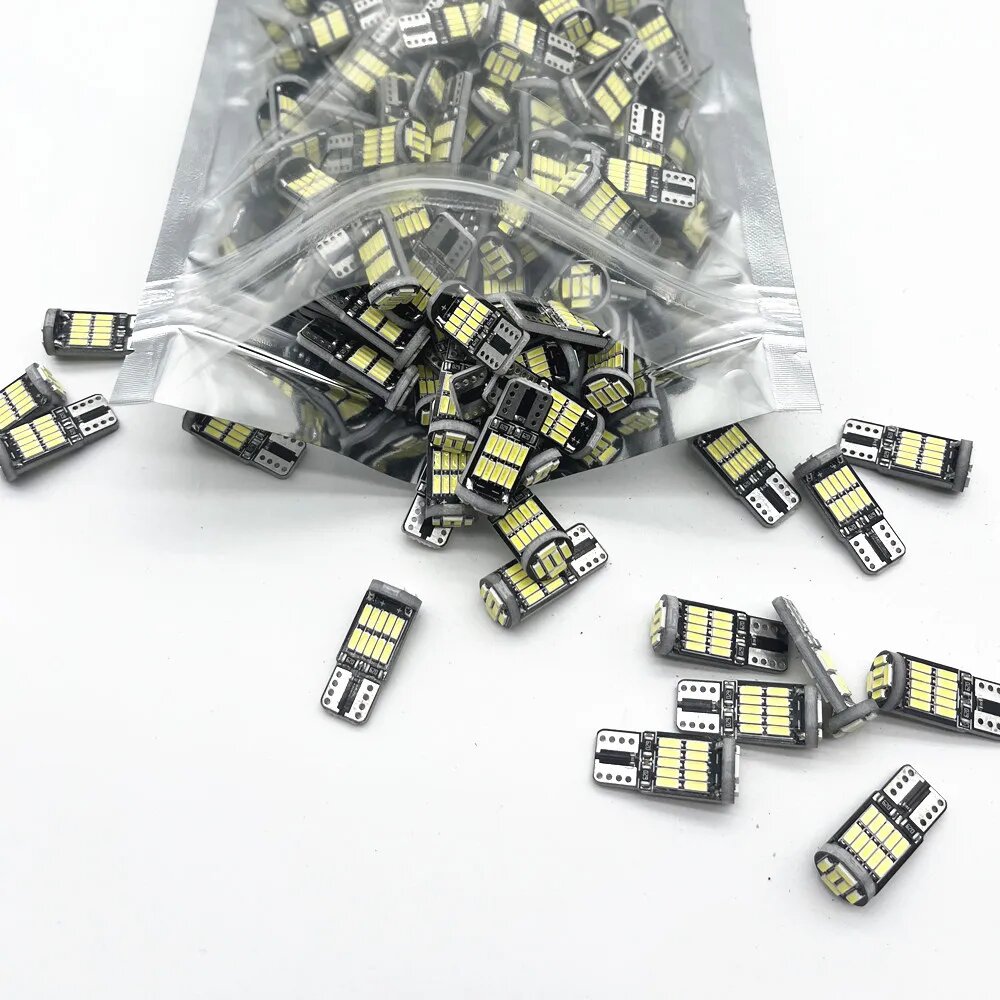 Оптовая продажа CANBUS T10 26SMD 4014Chips T10 Led 194 501 Белая сигнальная лампа белый, 100