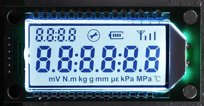 Сегментный ЖК-модуль маithoga 6-значный белый/желтый/синий подсветка 3В 3V White Backlight