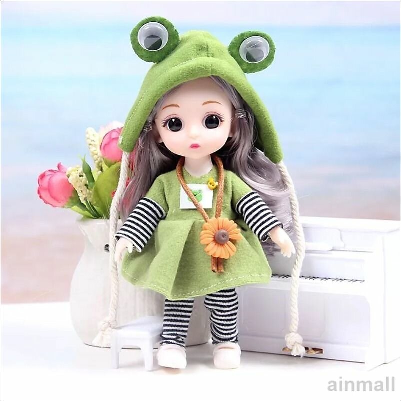 Миниатюрная многосуставная кукла Молли для девочек, 17 см, с возможностью смены одежды, в стиле "Хэн Чао