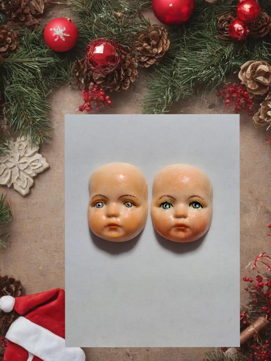 Набор лиц - 2 шт, для ватной игрушки