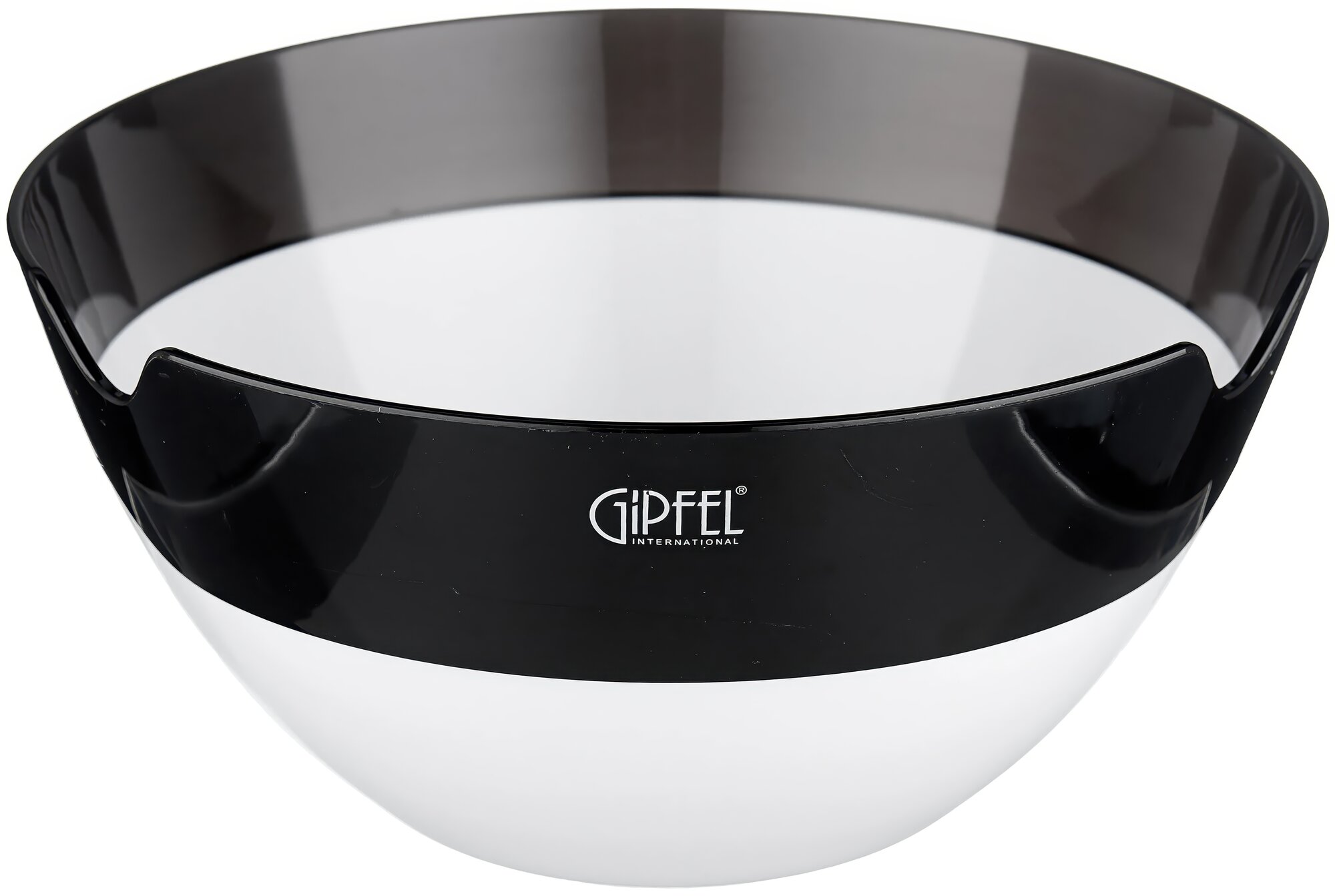 Салатница Gipfel Amadeus 9436, пластик, круглая, белый, черный