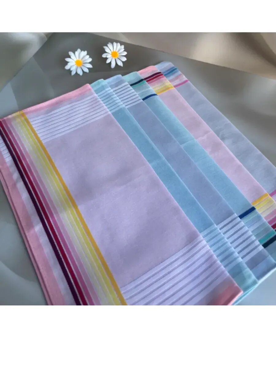 Комплект с шарфом Pastel для мужчин,30х30 см, розовый, голубой — фото 1