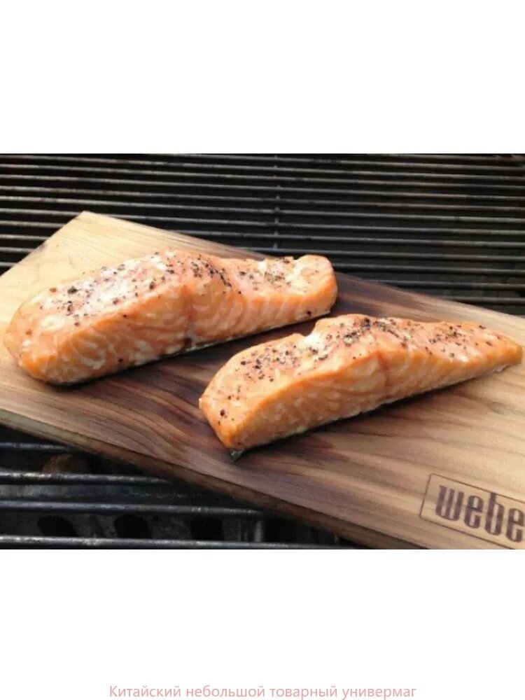 Гриль-доска Weber для копчения рыбы из кедра 40 x 15 x 1.1 см (2 шт.) — фото 1