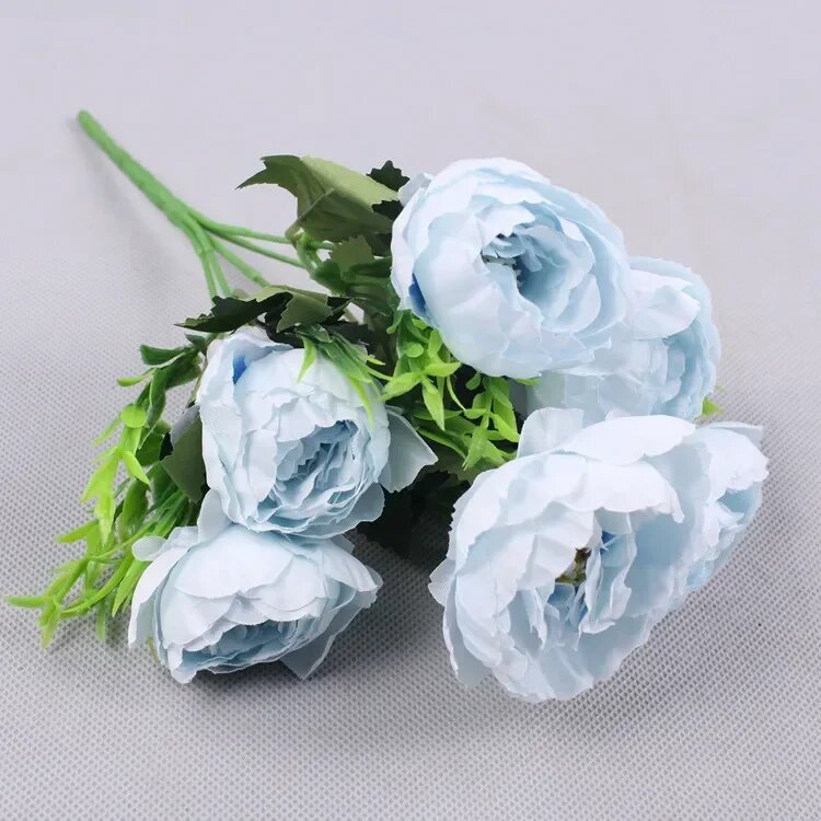 Искусственные шелковые пионы, 6 штук