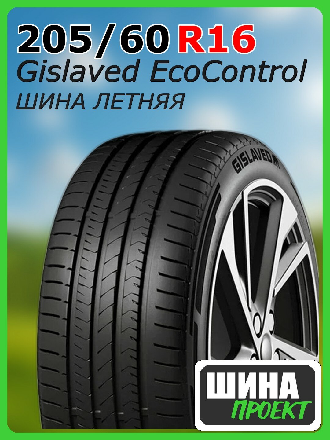 Шина летняя Gislaved 205/60/16 V 92 EcoControl для легковых автомобилей 16100120309