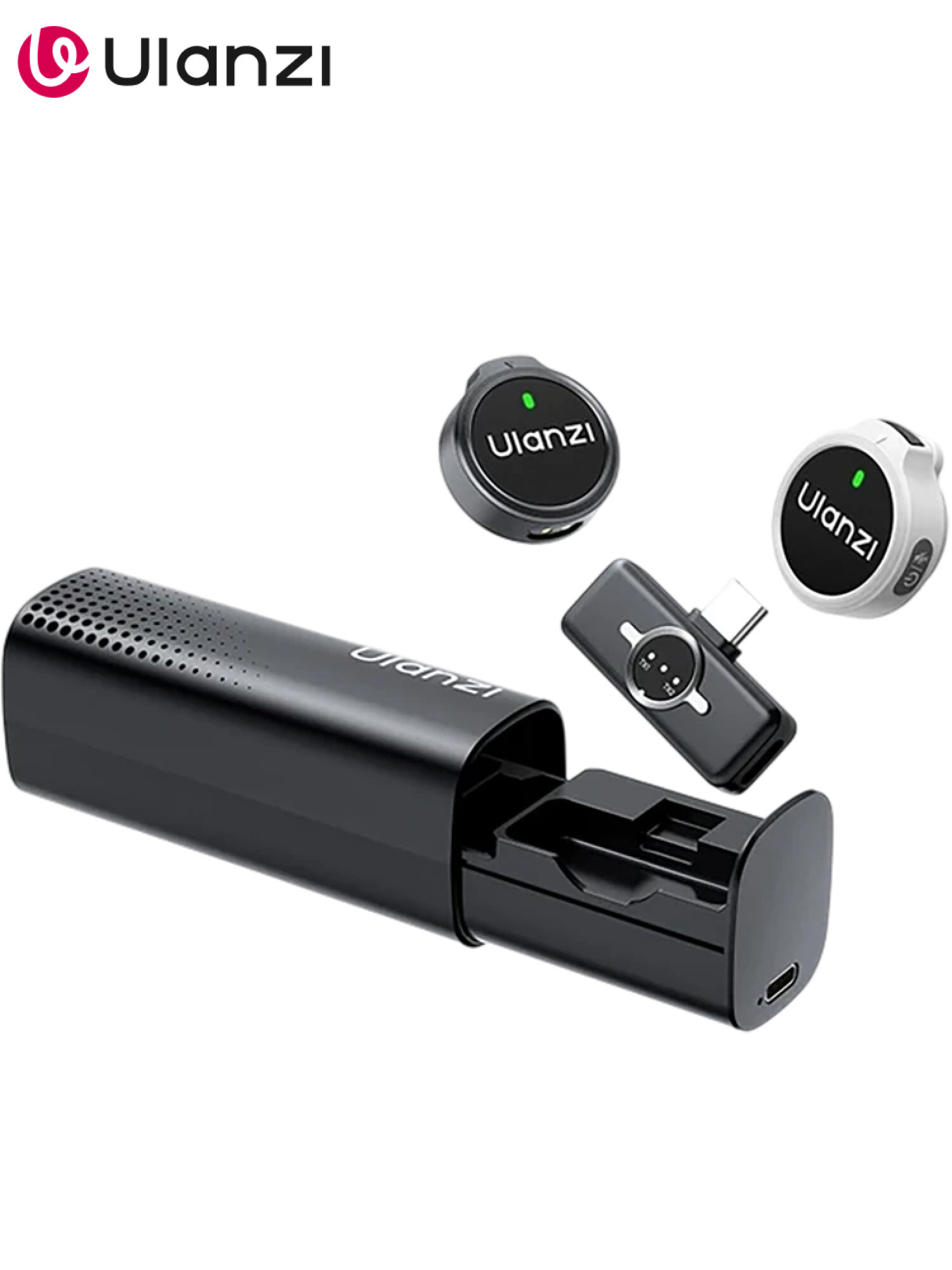 Радиосистема Ulanzi A21 Type-C Чёрная/Белая, эффективное шумоподавление