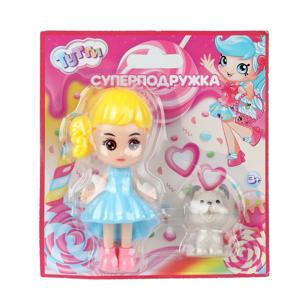 Кукла-фея, 9 см, с питомцем Тутти TD-PET-02-BB-25-NW