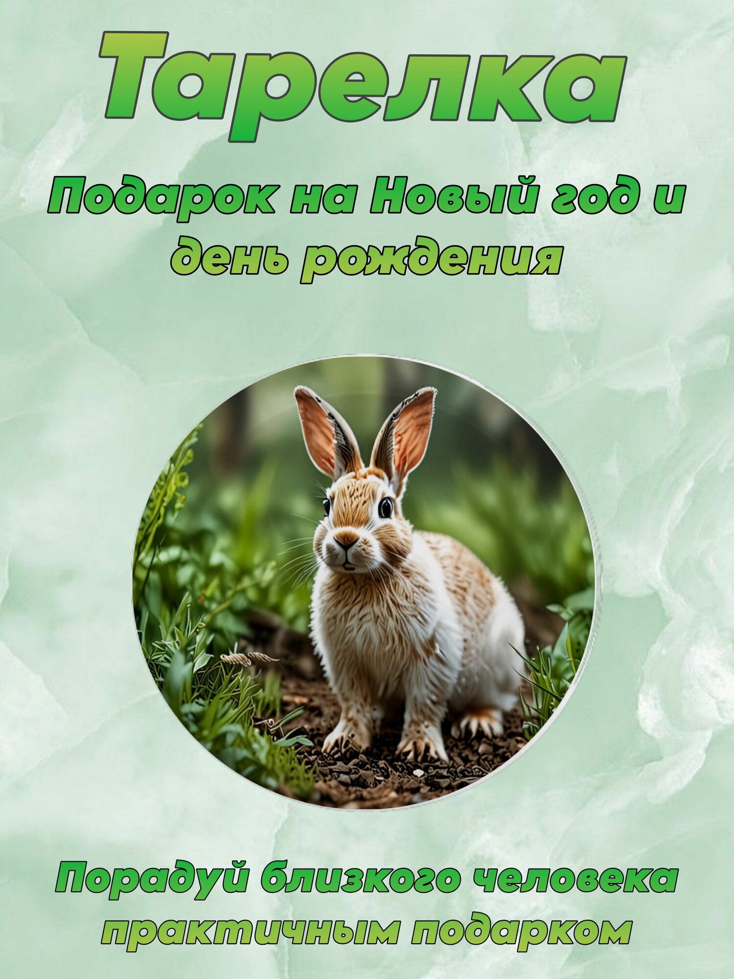 Тарелка Новый год "Кролик(кот)" №11
