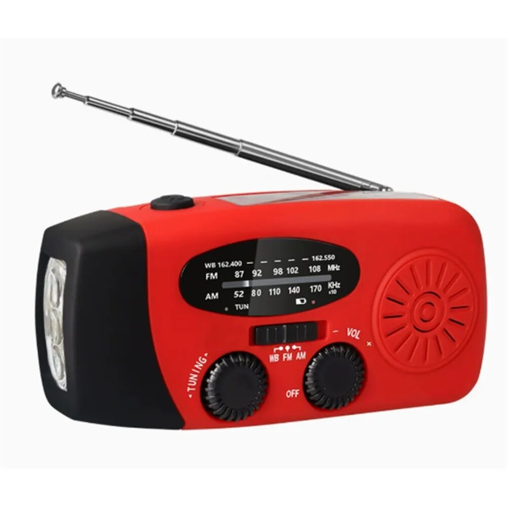 Радио AM/FM/ С Ручным Приводом И Динамо-Машиной, с солнечной зарядкой