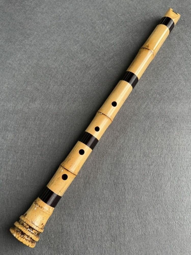 Сякухати бамбуковая флейта 5 отверстий ручной работы для медитации и музыки **Японская традиционная флейта Shakuhachi** Подарок музыканту, духовный инструмент