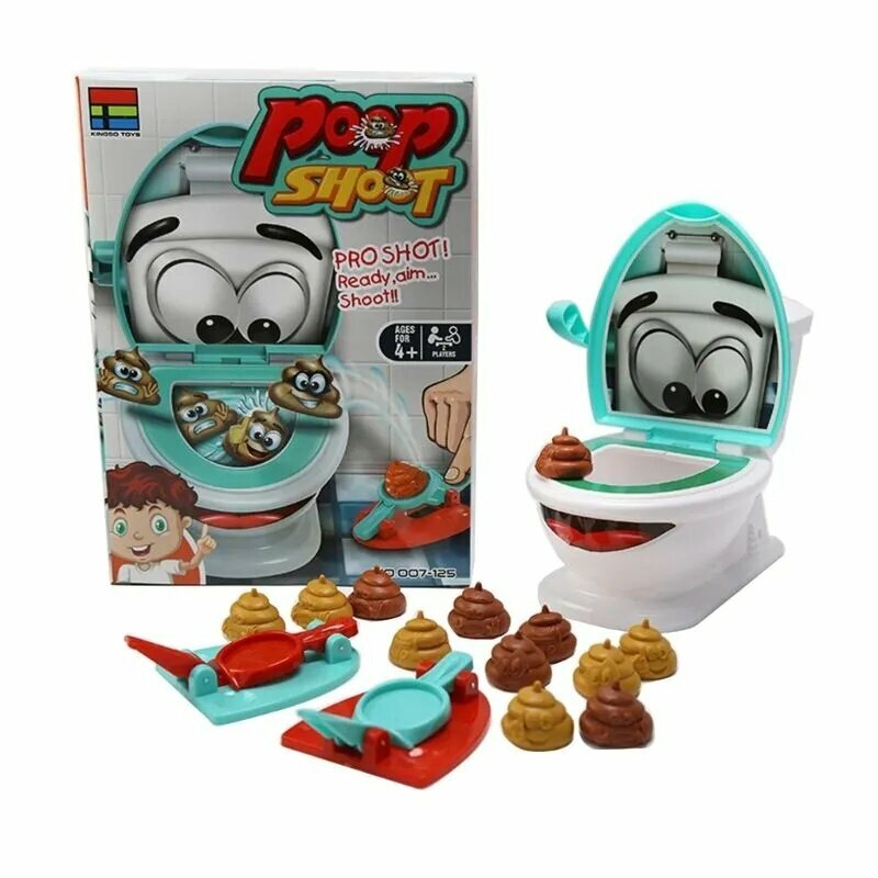 (1 коробка) Хитрая туалетная игра Catapult poop toy-туалетная игра